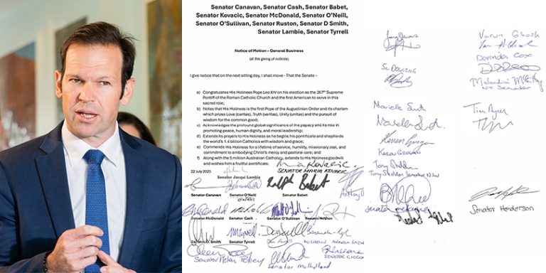 Senators support motion congratulating new Pope - CathNews